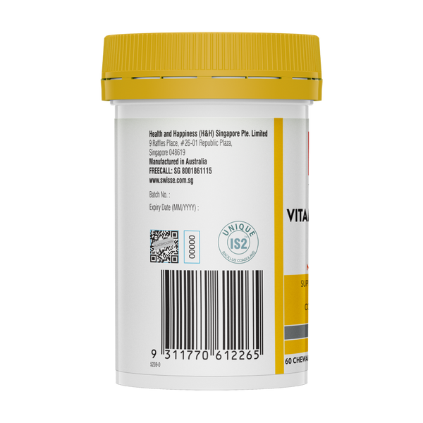 Swisse Ultiboost Vitamin C + Probiotic Chewable (60 Chewable Tablets ...