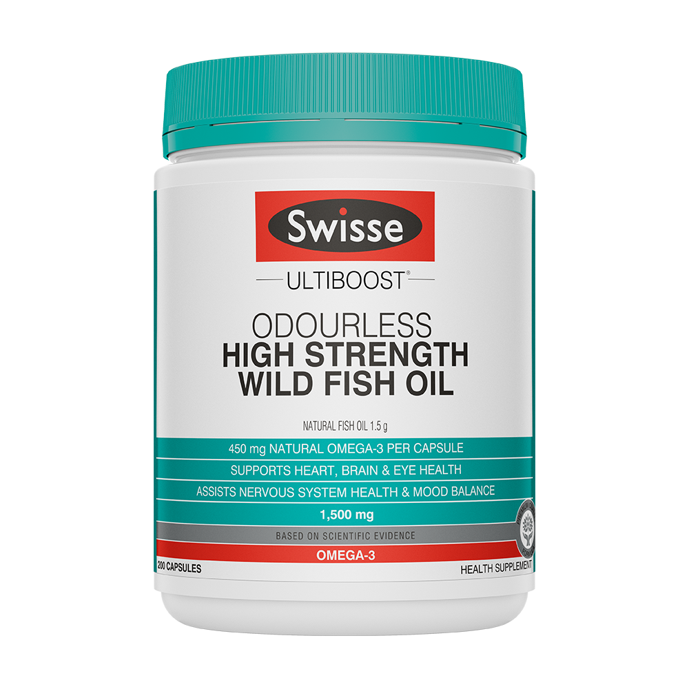 Swisse Ultiboost Odourless High Strength Wild Fish Oil 1500Mg – Swisse ...